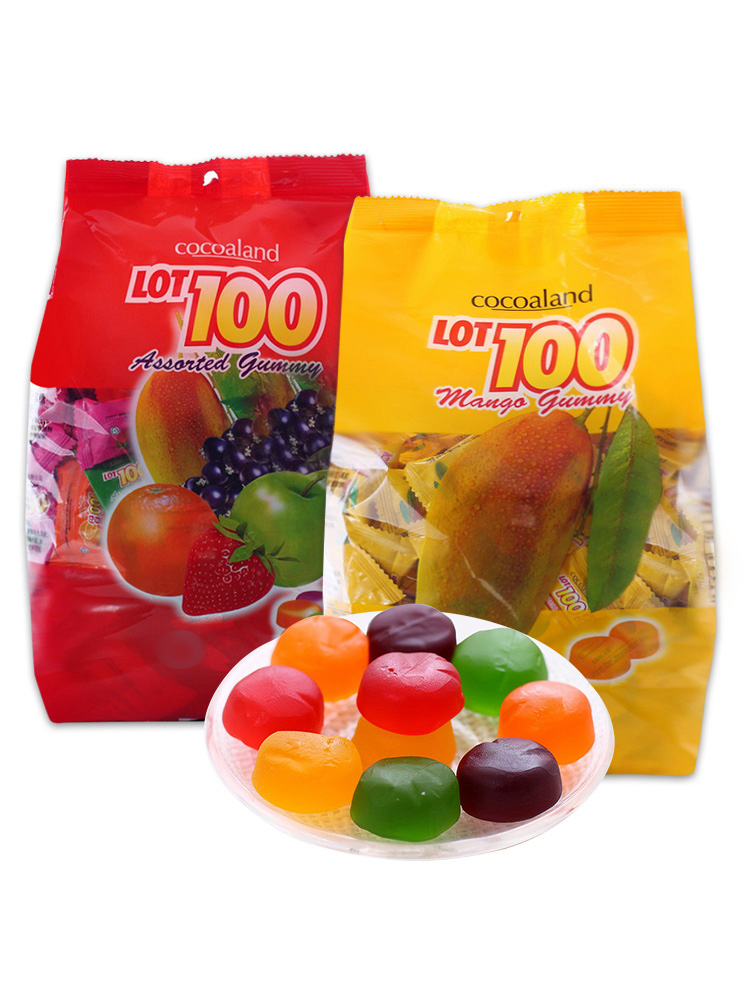 （特）一百份果汁软糖1kg 马来西亚LOT100分多口味芒果水果喜糖 - 娱丝儿